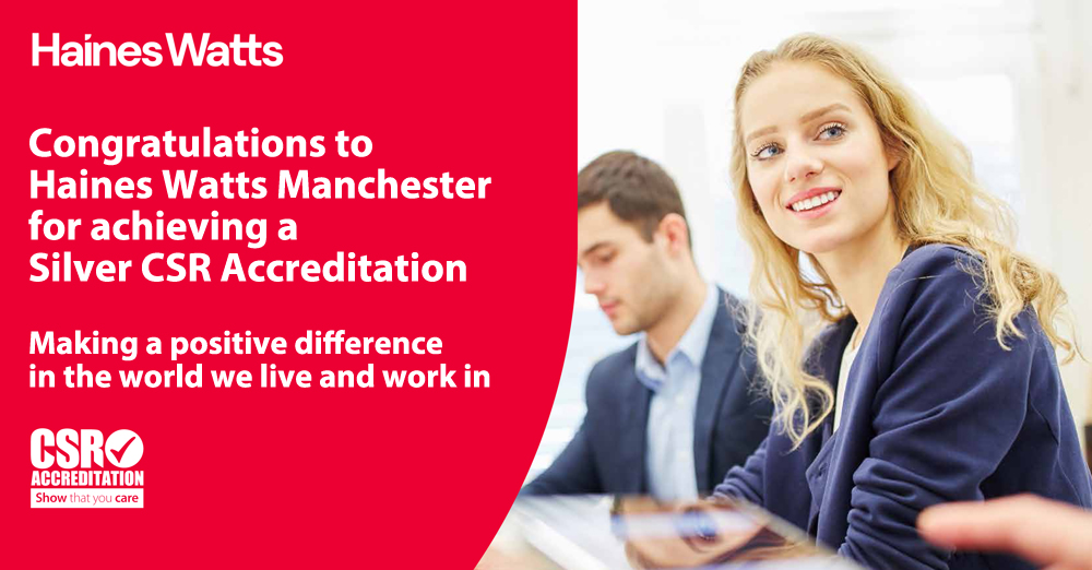 Haines Watts Manchester achieve a Silver CSR Accreditation